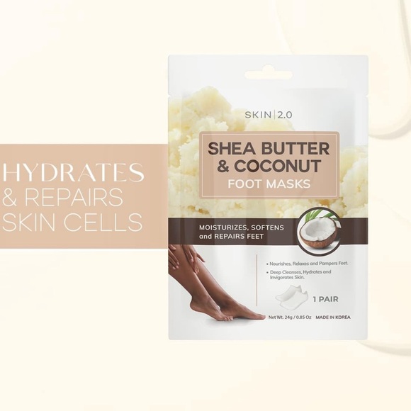 skin 2.0 | Bath & Body | Skin 2 Shea Butter Coconut Foot Mask | Poshmark
